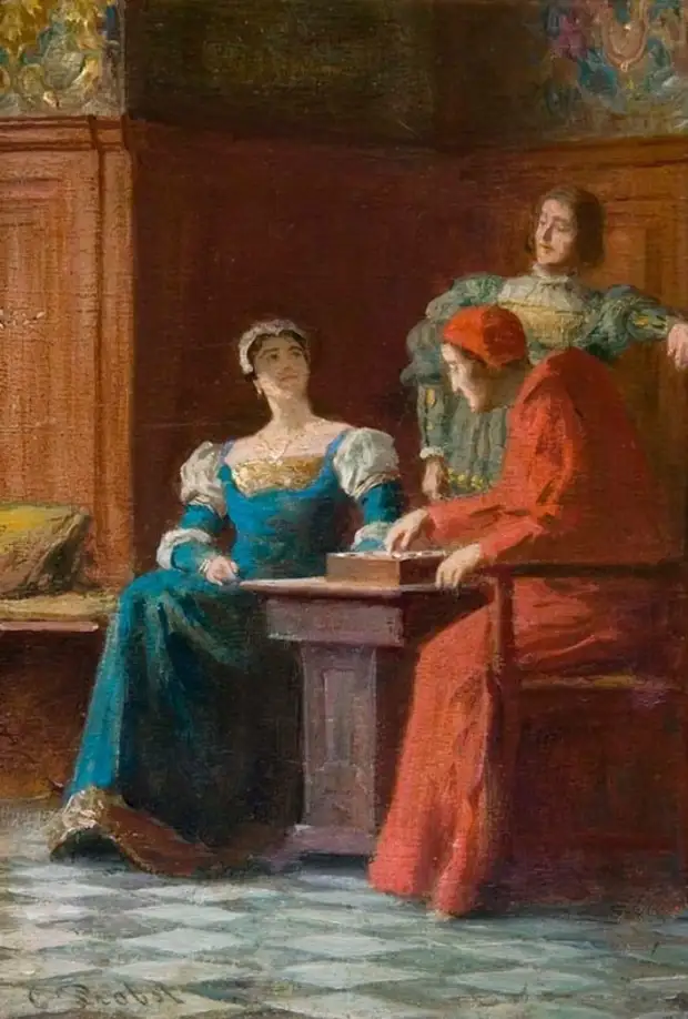 Художник Carl Probst (1854–1924). Но он один – советчик чувств своих ...