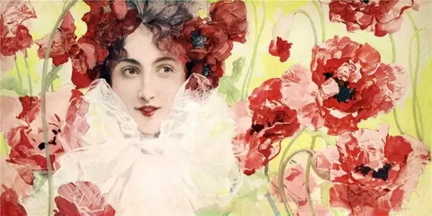 Женское очарование, художник Людек Алоиз Марольд / Ludwig Marold 1865 ...